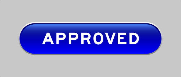 Blue color capsule shape button with word Vector Image