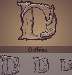 Letter d tracing devil Royalty Free Vector Image