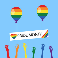Lgbtqia pride month social media post collection Vector Image