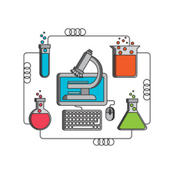 Science lab design Royalty Free Vector Image - VectorStock