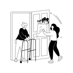 Social work isolated concept Royalty Free Vector Image