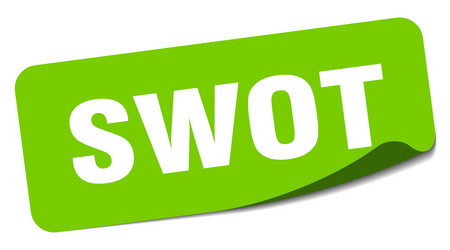 Swot sticker swot label Royalty Free Vector Image