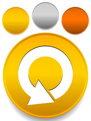 Circular 360 degree arrow icon phase cycle Vector Image