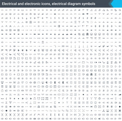 Relays and electromagnets electrical symbols Vector Image