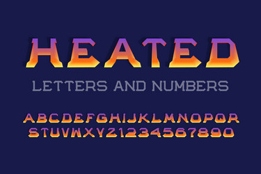 Red Gradient Font Collection Vector Images (over 130)