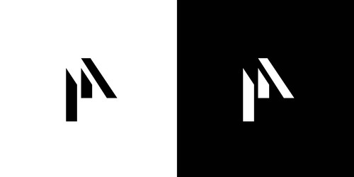 Simple and unique letter m initials logo design Vector Image