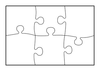 6 Piece Jigsaw Puzzle Template