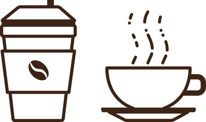 Coffee to go icon monochrome simple food delivery Vector Image