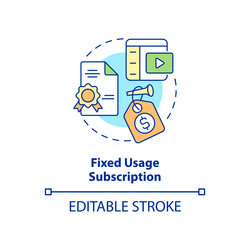 Fixed price model turquoise concept icon Vector Image