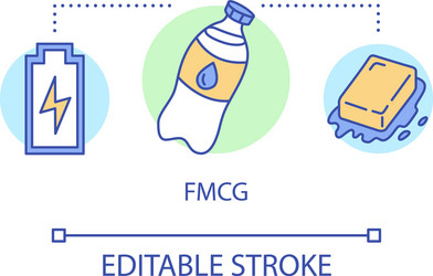 Fmcg red concept icon fast moving consumer goods Vector Image