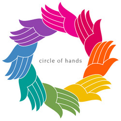 Hands circle Royalty Free Vector Image - VectorStock