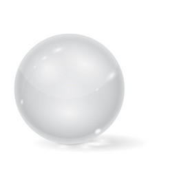 Glass ball transparent background Royalty Free Vector Image