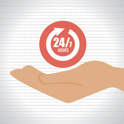 Hand shipping cargo attention Royalty Free Vector Image