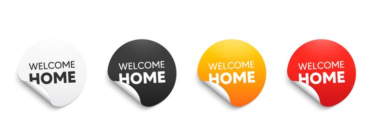 Welcome tag wedding invitation offer round Vector Image