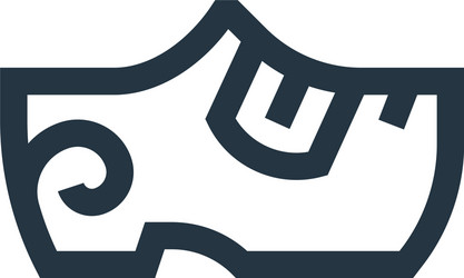 Clogs icon isolated on white background outline Vector Image