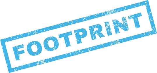 Footprint text rubber stamp Royalty Free Vector Image