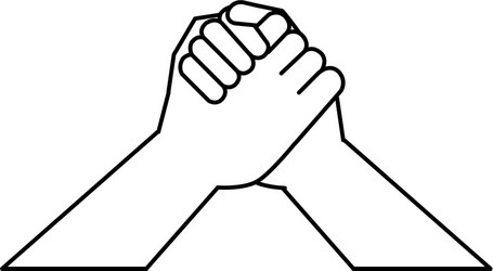 Hands holding support symbol Royalty Free Vector Image