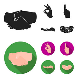 Handshake okay index up palm hand gesturesv Vector Image