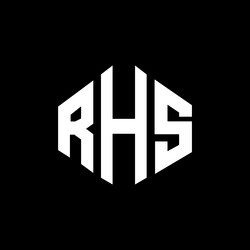 Rh letter logo design on black background Vector Image