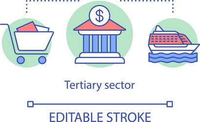 Retail sector green gradient concept icon Vector Image