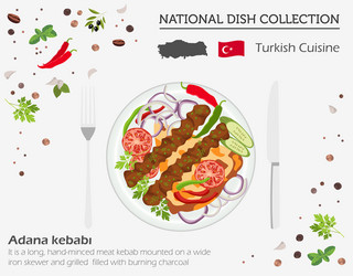 Iranian cuisine middle east national dish Vector Image