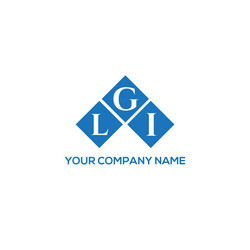 Lgi letter logo design on white background Vector Image