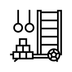 Park child fun line icon Royalty Free Vector Image