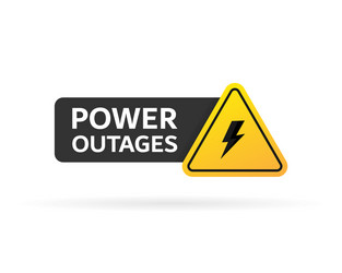 Power outage symbol electricity on yellow Vector Image