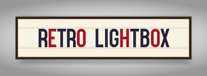 Retro lightbox template different shape Royalty Free Vector