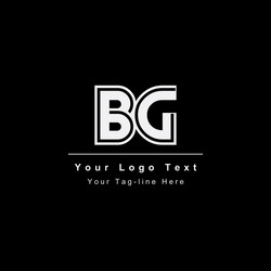 Bg gb b g initial based letter icon logo Vector Image