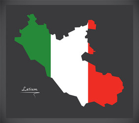 Trentino-alto adige map with italian national flag