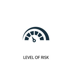 Risk meter icon gauge chart with different danger Vector Image