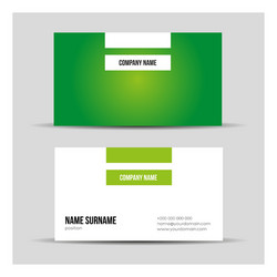 Green abstract modern business card design Vector Image