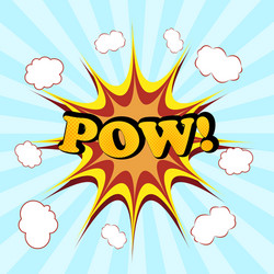 Pow comic cartoon Royalty Free Vector Image - VectorStock