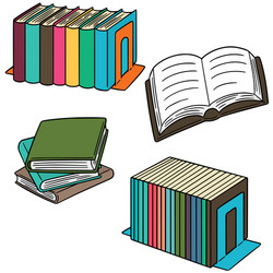 Set of book Royalty Free Vector Image - VectorStock