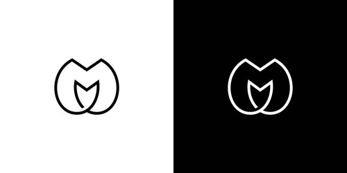 Simple and unique letter m initials logo design Vector Image