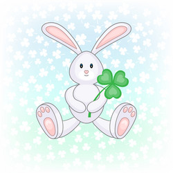 Four leaf clover design isolated on white Vector Image