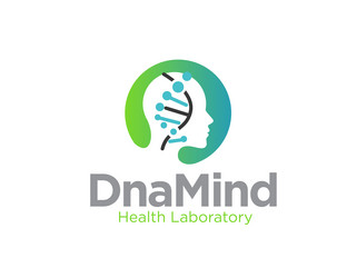 Mind lab logo designs for medical research Vector Image