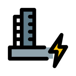 Electricity provided in buildings by power Vector Image