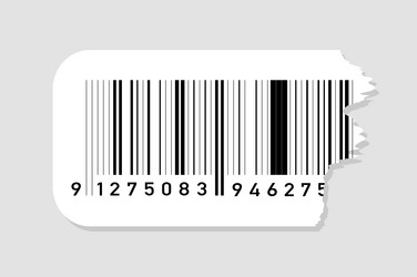 Square pricetag barcode concept Royalty Free Vector Image