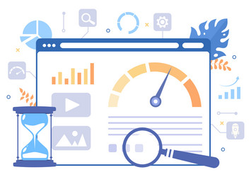 Website loading speed optimization with server Vector Image