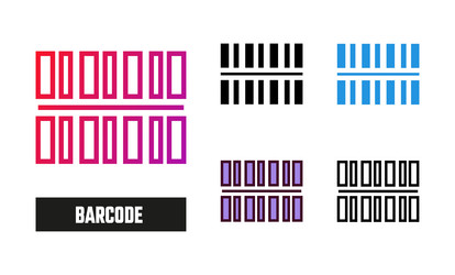 Barcode gradient icon Royalty Free Vector Image