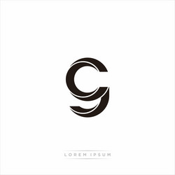 Cg logo letter monogram slash with modern Vector Image