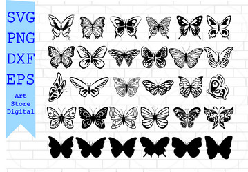 Fluttering butterflies svg butterfly svg Vector Image
