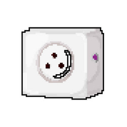 Socket smar plug game pixel art Royalty Free Vector Image
