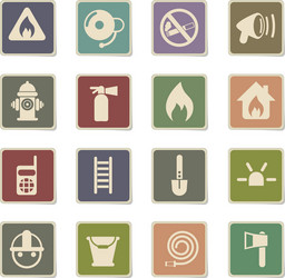Fire brigade icon set Royalty Free Vector Image