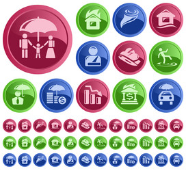 Insurance icons Royalty Free Vector Image - VectorStock