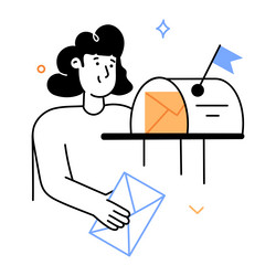 Sending mail Royalty Free Vector Image - VectorStock