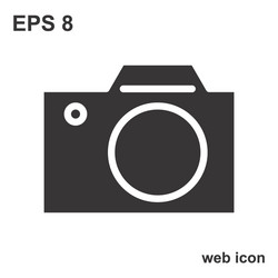 Photo camera icon or snapshot sign Royalty Free Vector Image