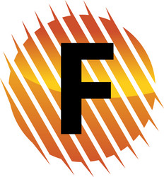 Technology letter f Royalty Free Vector Image - VectorStock